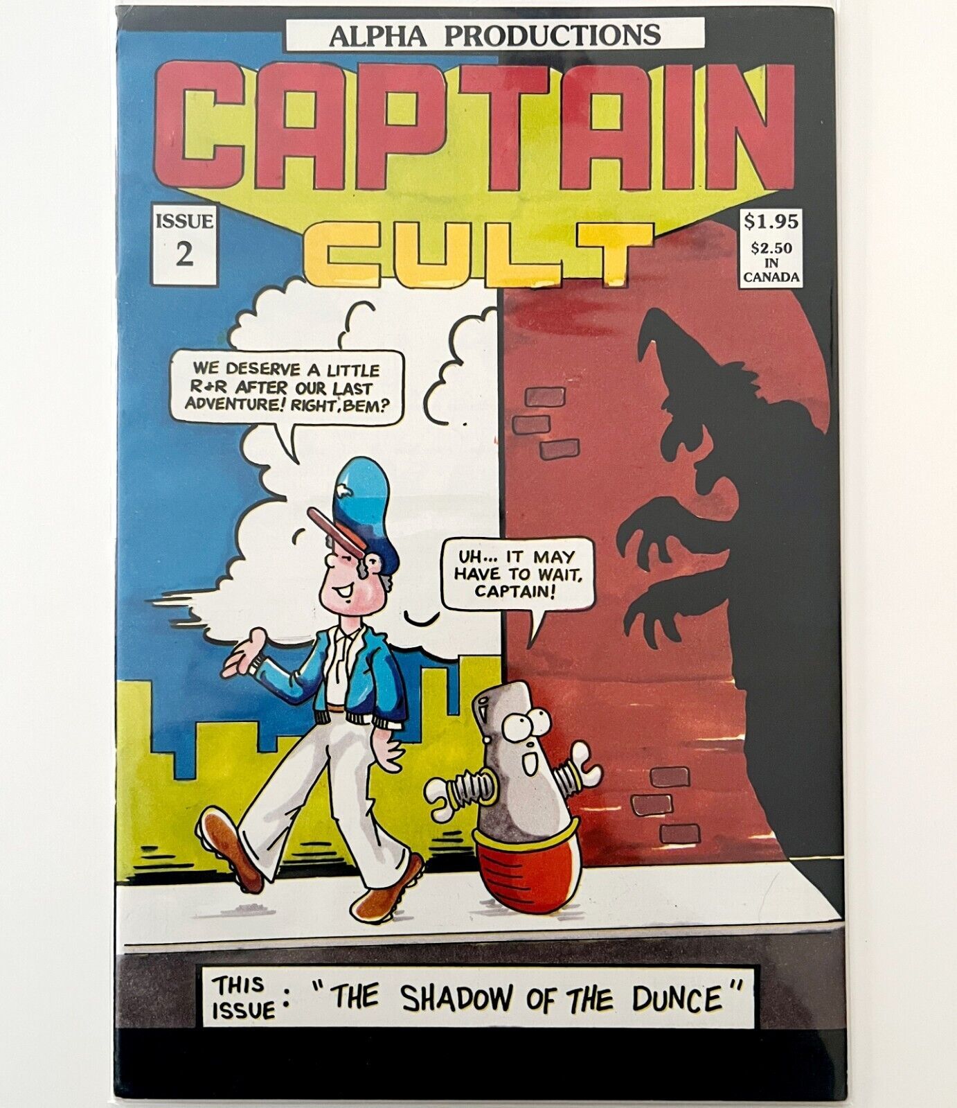 1990 Alpha Comics Captain Cult #2 Vintage Oakland Maine Shadow of the ...