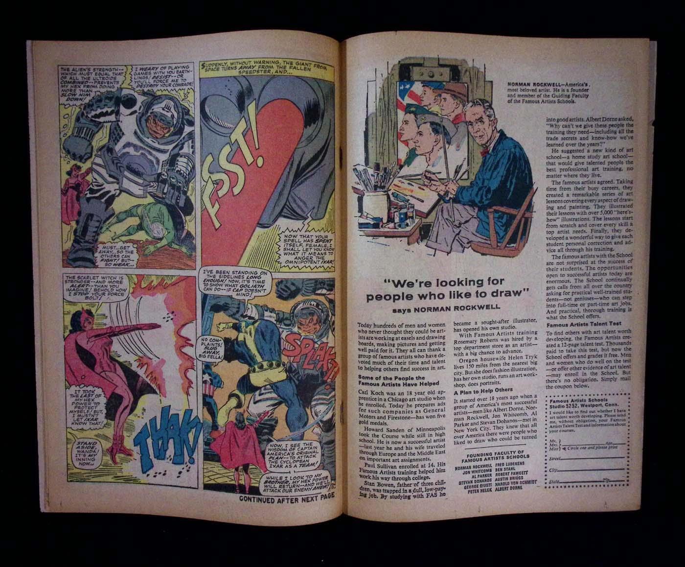 Avengers #37 Feb 1967 Ultroid Scarlet Witch Hawkeye Captain America ...