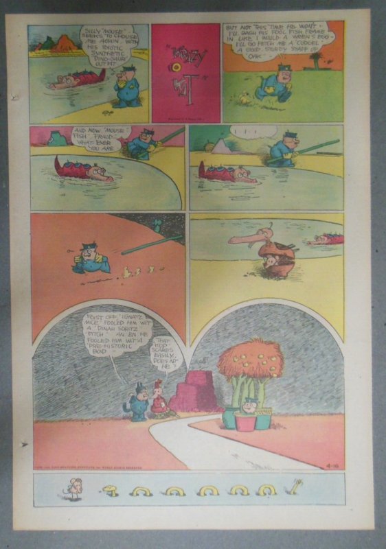 Krazy Kat Sunday Page by George Herriman from 4/16/1944 Size: 11 x 15 ...