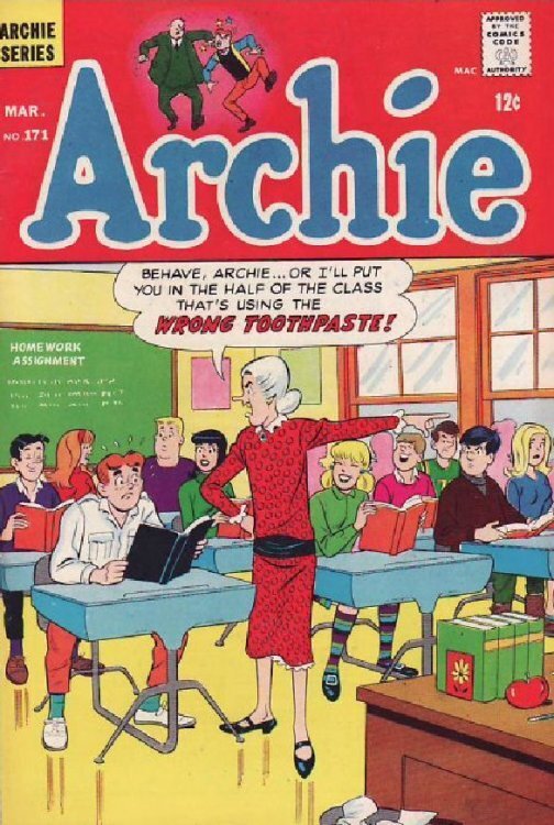 Archie #171 VG ; Archie | low grade comic March 1967 Classroom Cover ...