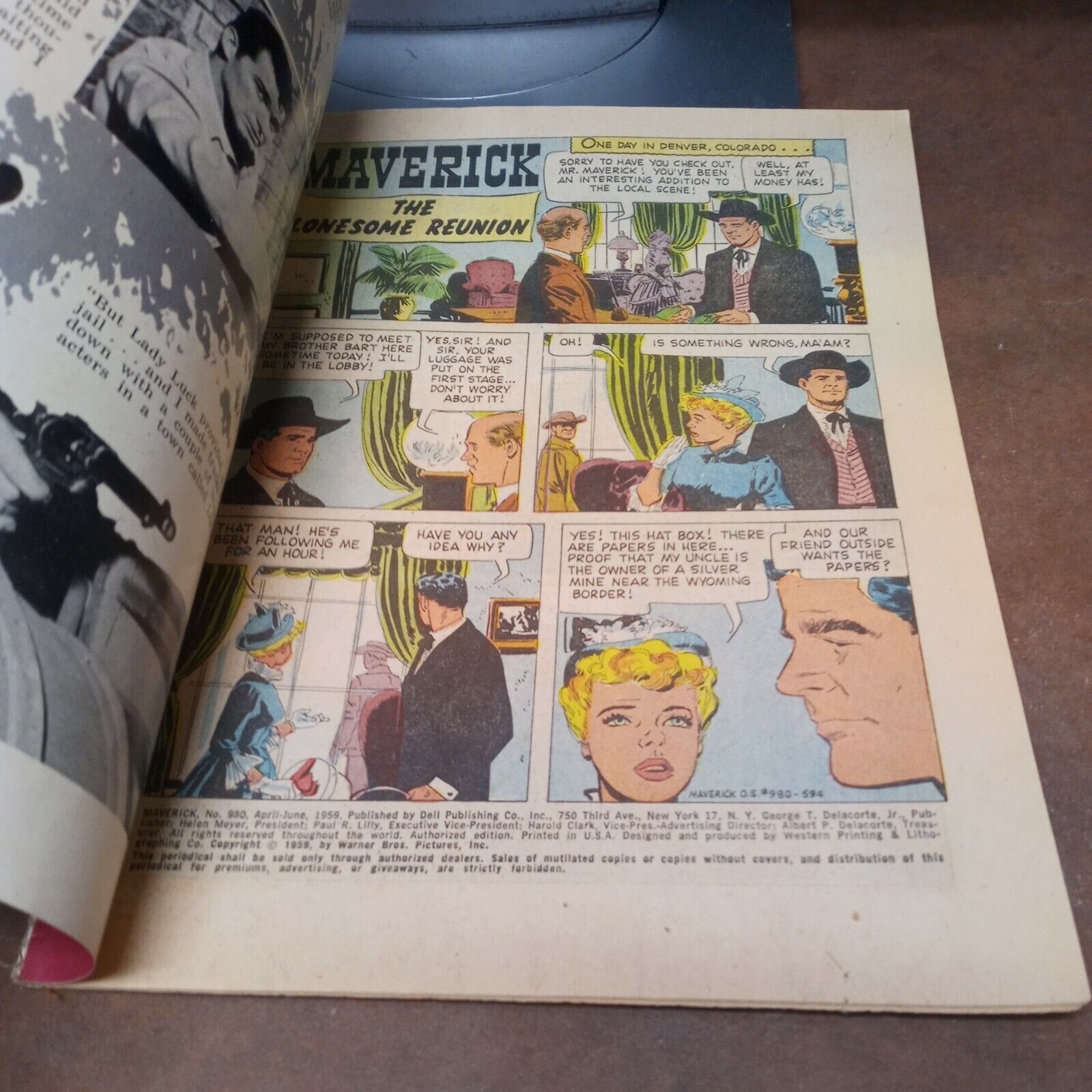 Maverick #980 Four Color - James Garner and Jack Kelly photo cover ...