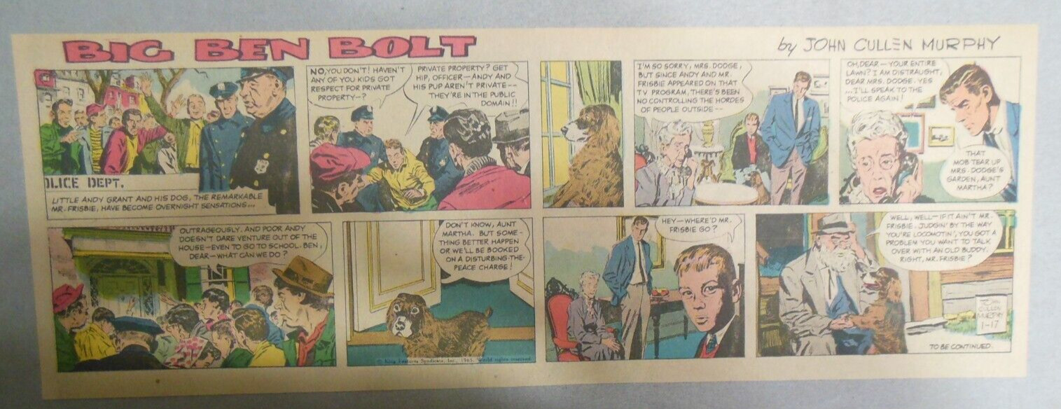 (16) "Big Ben Bolt" Sundays by John Collen Murphy from 1965 Size 7.5 x ...