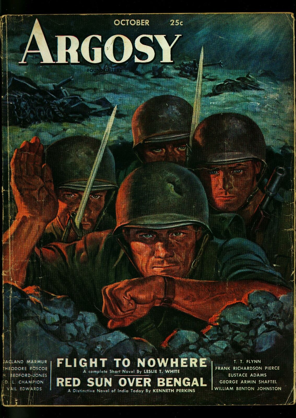 Argosy Pulp Magazine October 1943- Leslie T white- Kenneth Perkins- VG ...