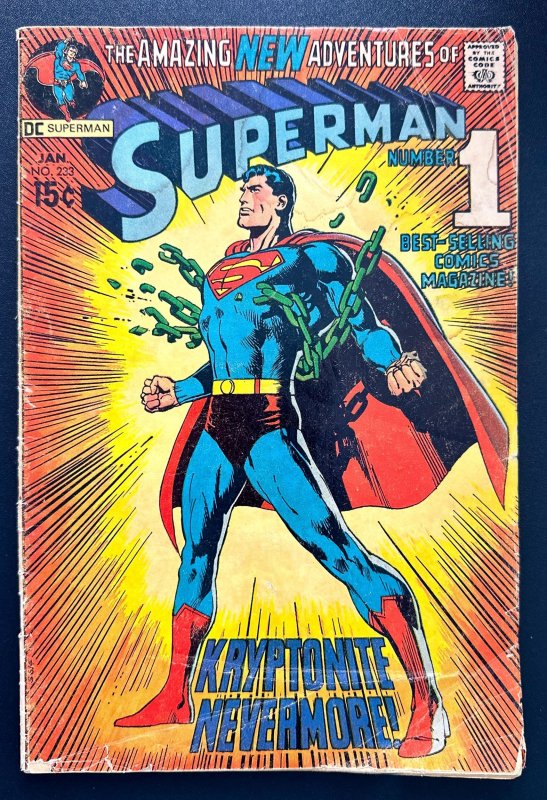 Superman #233 (1971) -Iconic cover art by Neal Adams - GD+ | Comic ...