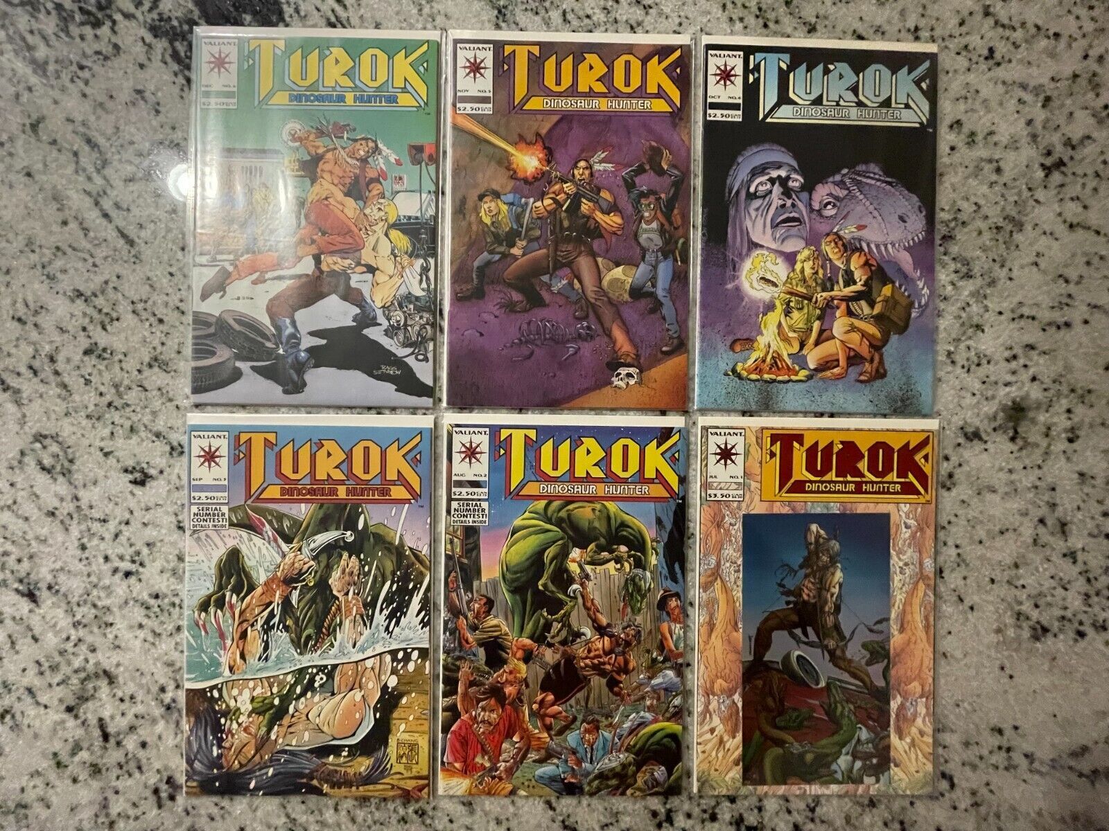 Lot Of 6 Turok Valiant Comic Books # 1 2 3 4 5 6 NM Solar Magnus Rai ...