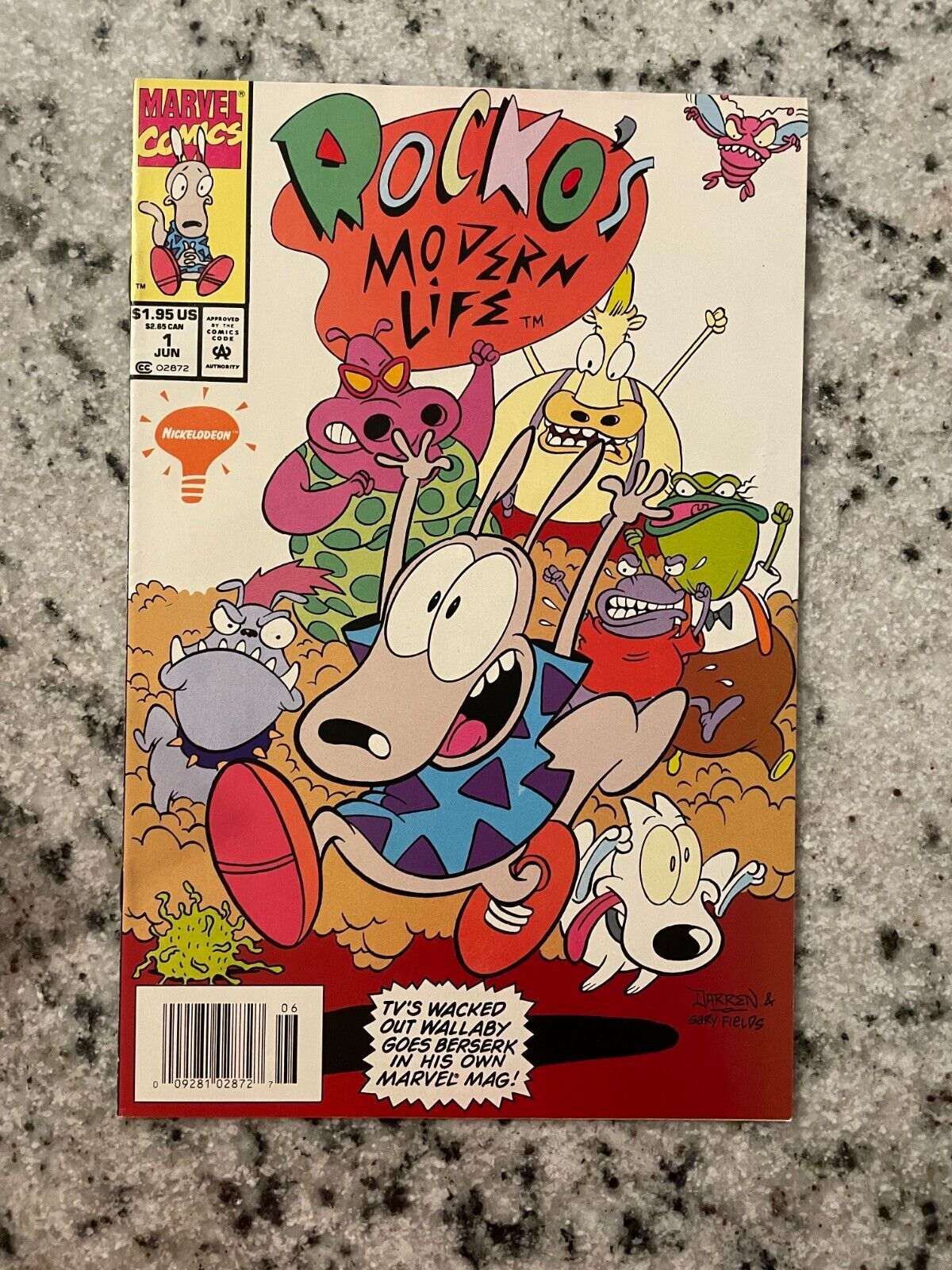 Rocko's Modern Life # 1 NM Marvel Comic Book Nickelodeon Cartoon Series ...