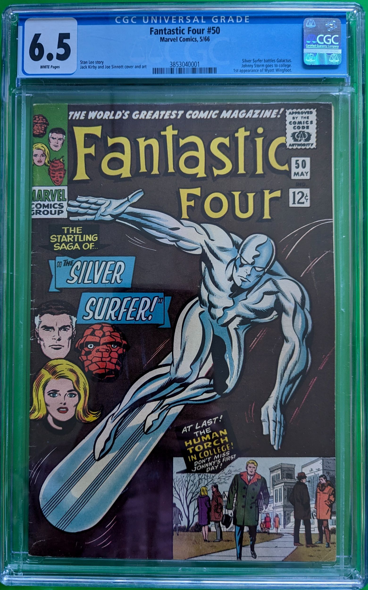 Fantastic Four (1961 1st Series) #50 - CGC 6.5 iConic Silver SurfeR ...