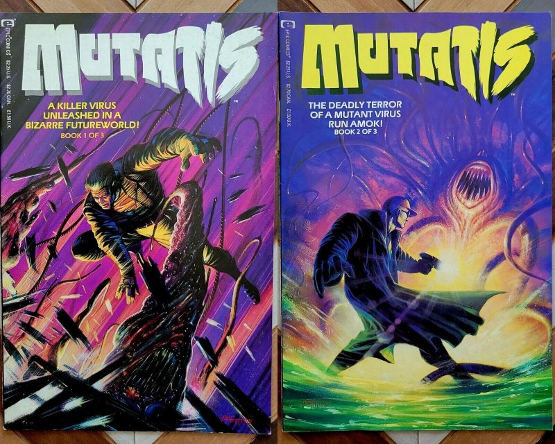 MUTATIS #1-2 (Marvel/Epic 1992) Series Premiere, Set of 2. Mutant Virus ...