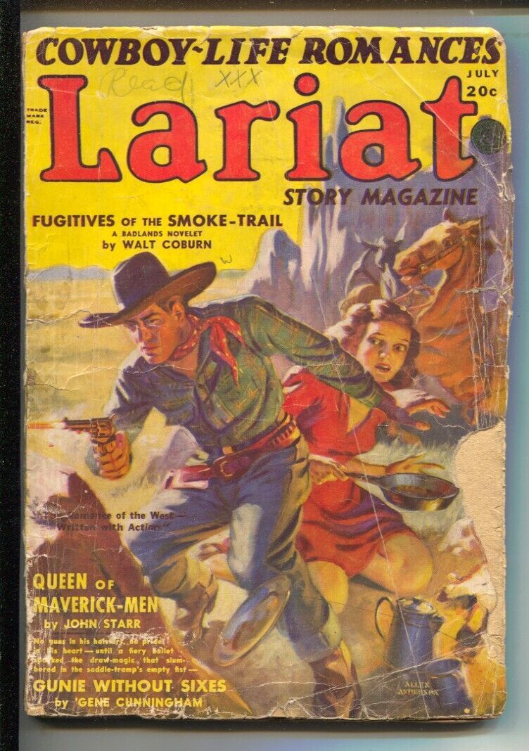 PULP: Lariat Story Magazine 7/1941-Fiction House-Allen Anderson GGA ...