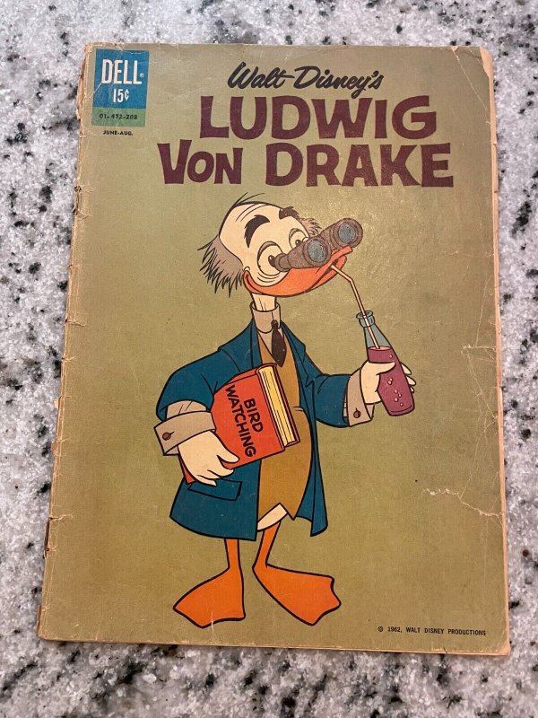 Ludwig Von Drake # 4 GD Incomplete Walt Disney Dell Silver Age Comic ...