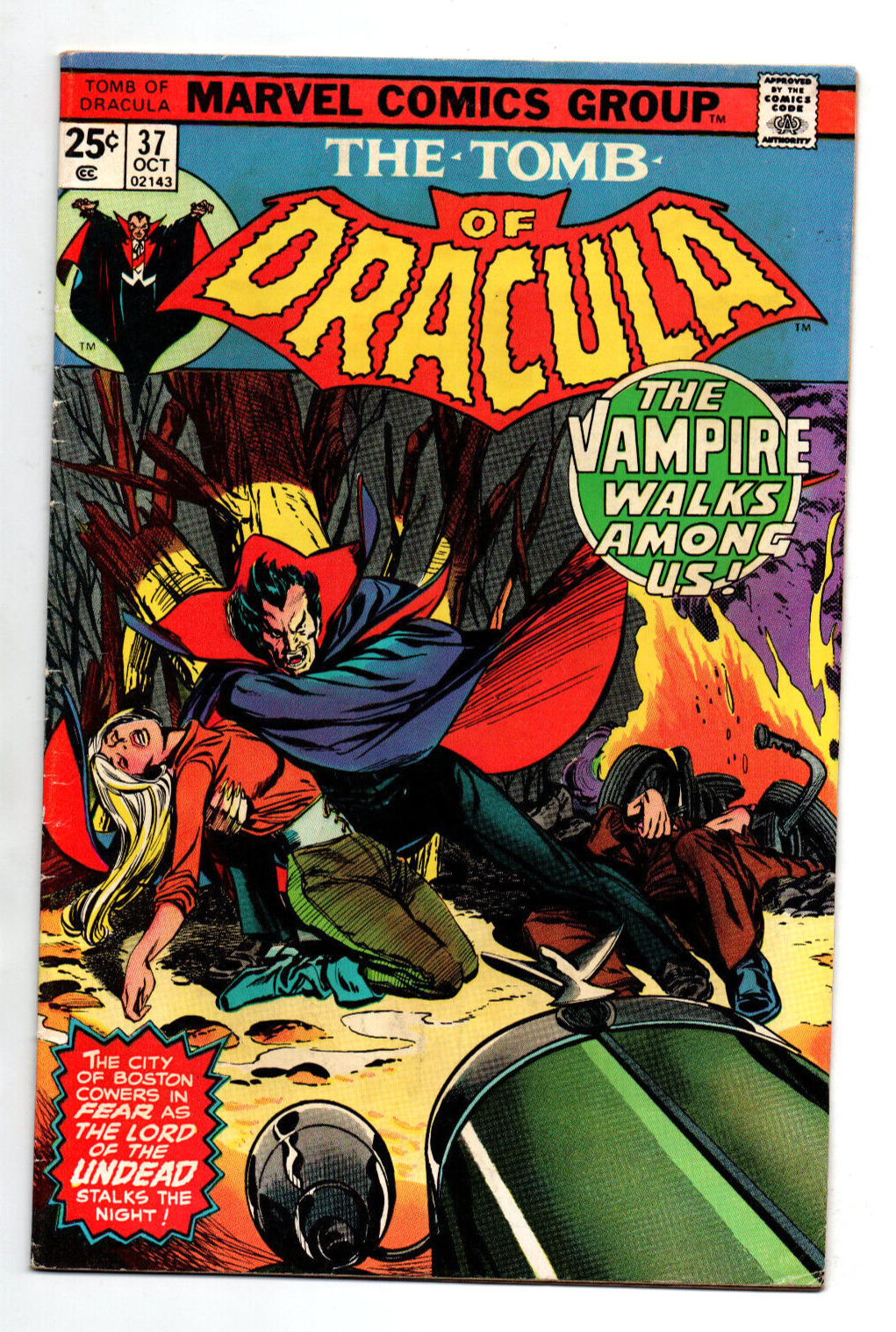 Tomb of Dracula #37 - Brother Voodoo - vampire - Horror - 1974 - VG ...
