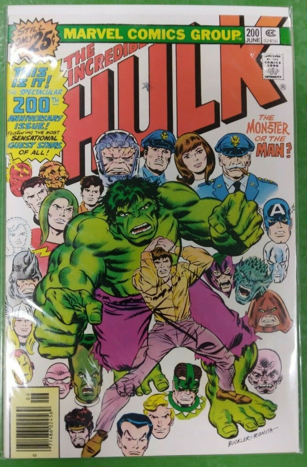 Incredible Hulk #200 Buckler Romita Value Stamp Intact Marvel 1976 VF ...