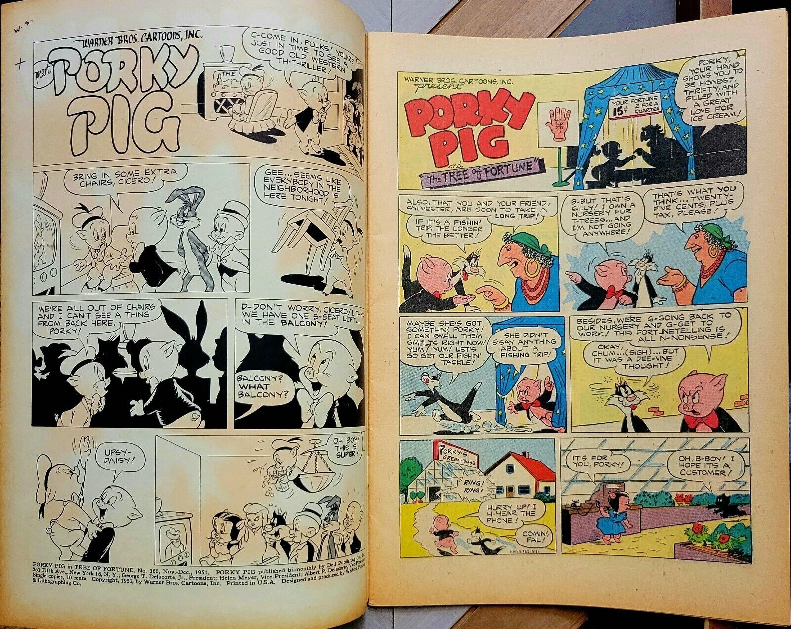 FOUR COLOR #360 FN+ (Dell 1951) PORKY PIG Tree Of Fortune | Pre-Code ...