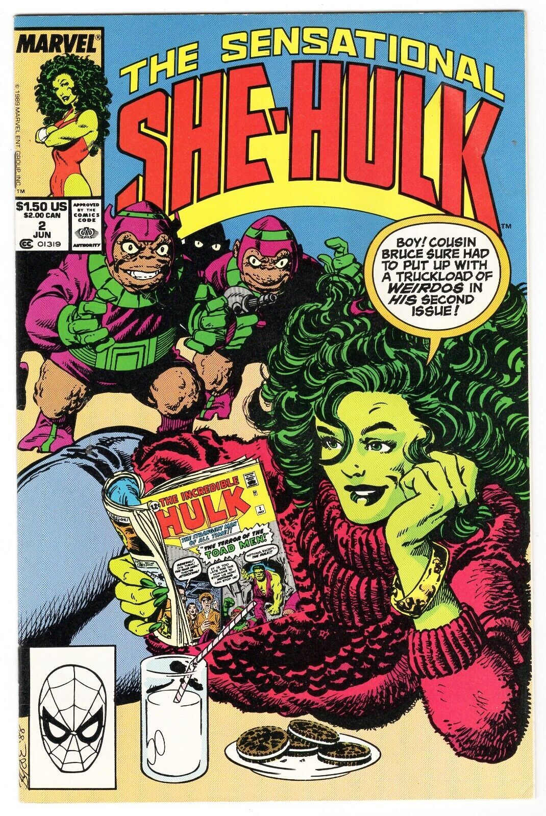 She Hulk #2 ORIGINAL Vintage 1989 Marvel Comics | Comic Books - Copper ...