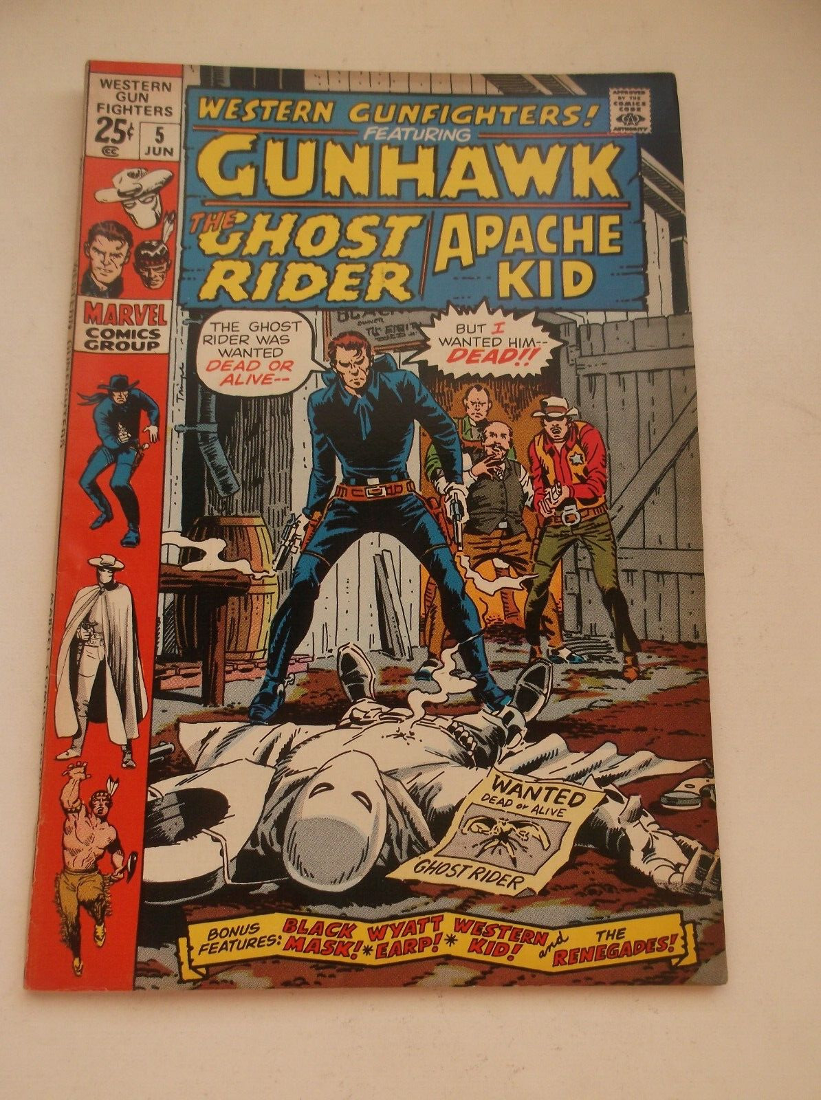 Marvel: Western Gunfighters #5, Feat: Ghost Rider/Gunhawk/Apache Kid ...