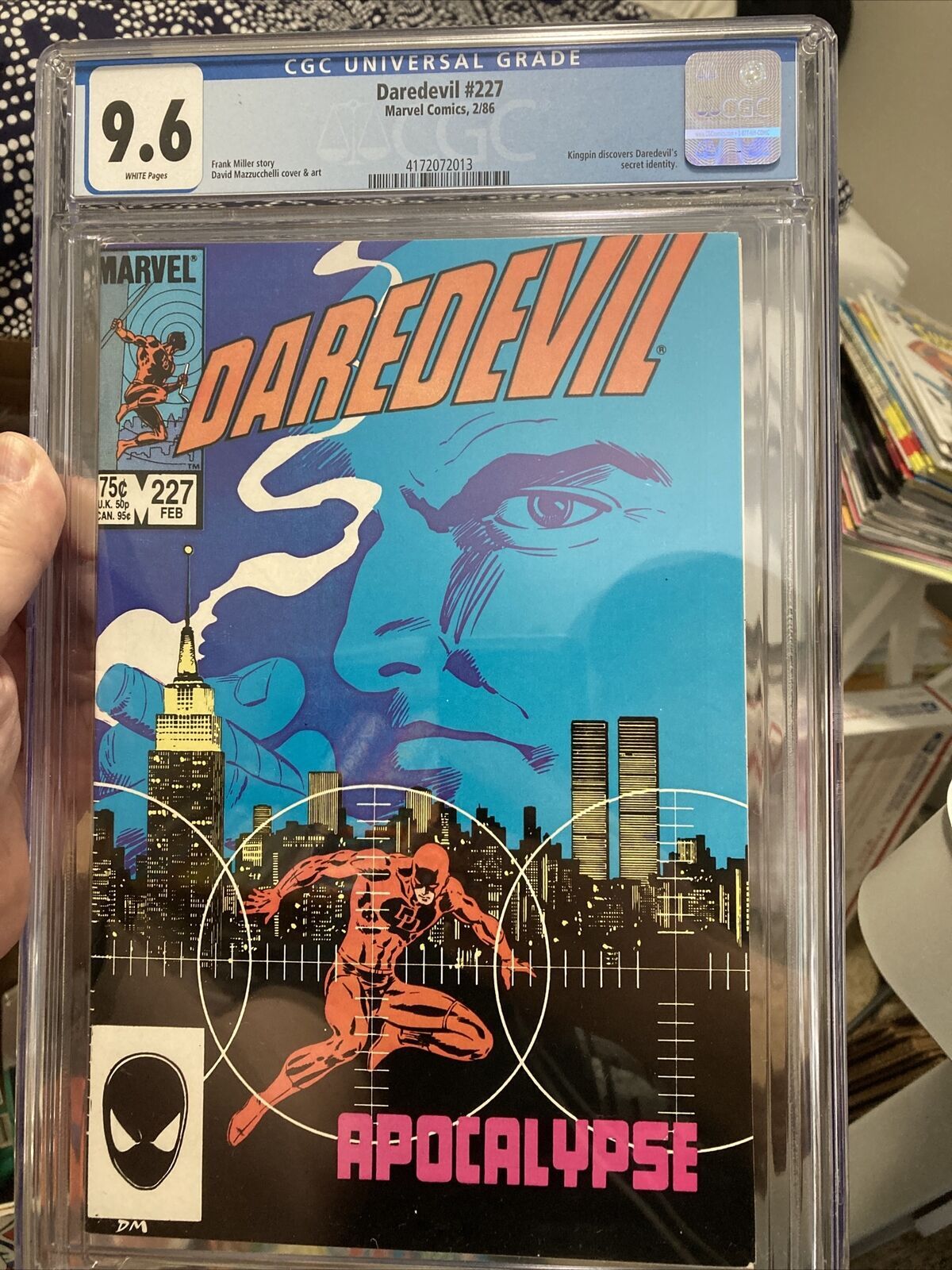 Daredevil #227 CGC 9.6, Born Again, Kingpin Discovers Identity, Miller ...