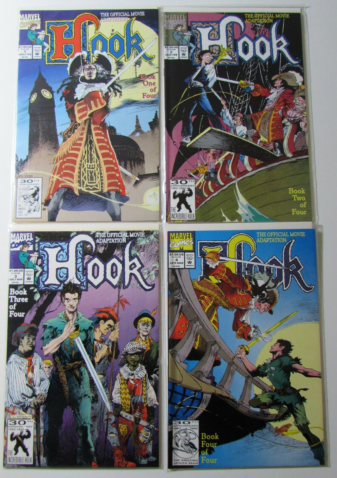 HOOK Marvel Comics Lot #1 2 3 4 Set of Four NM Unread Comics | Comic ...