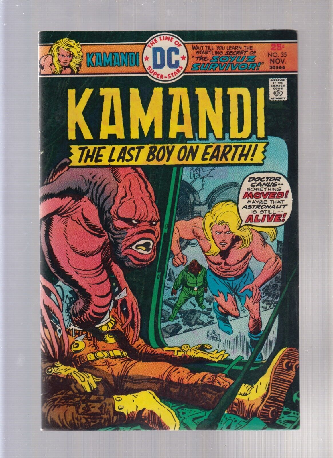 Kamandi, The Last Boy On Earth #35 - Joe Kubert Cover Art! (6.5) 1975 ...