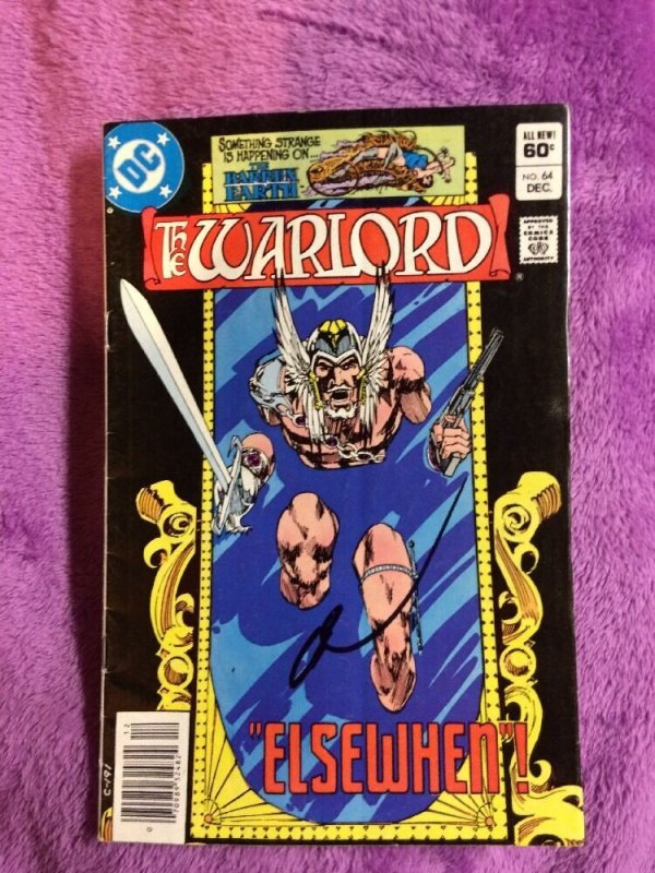 The warlord #64 rare bronze age signed by gary cohn dc comics comic ...