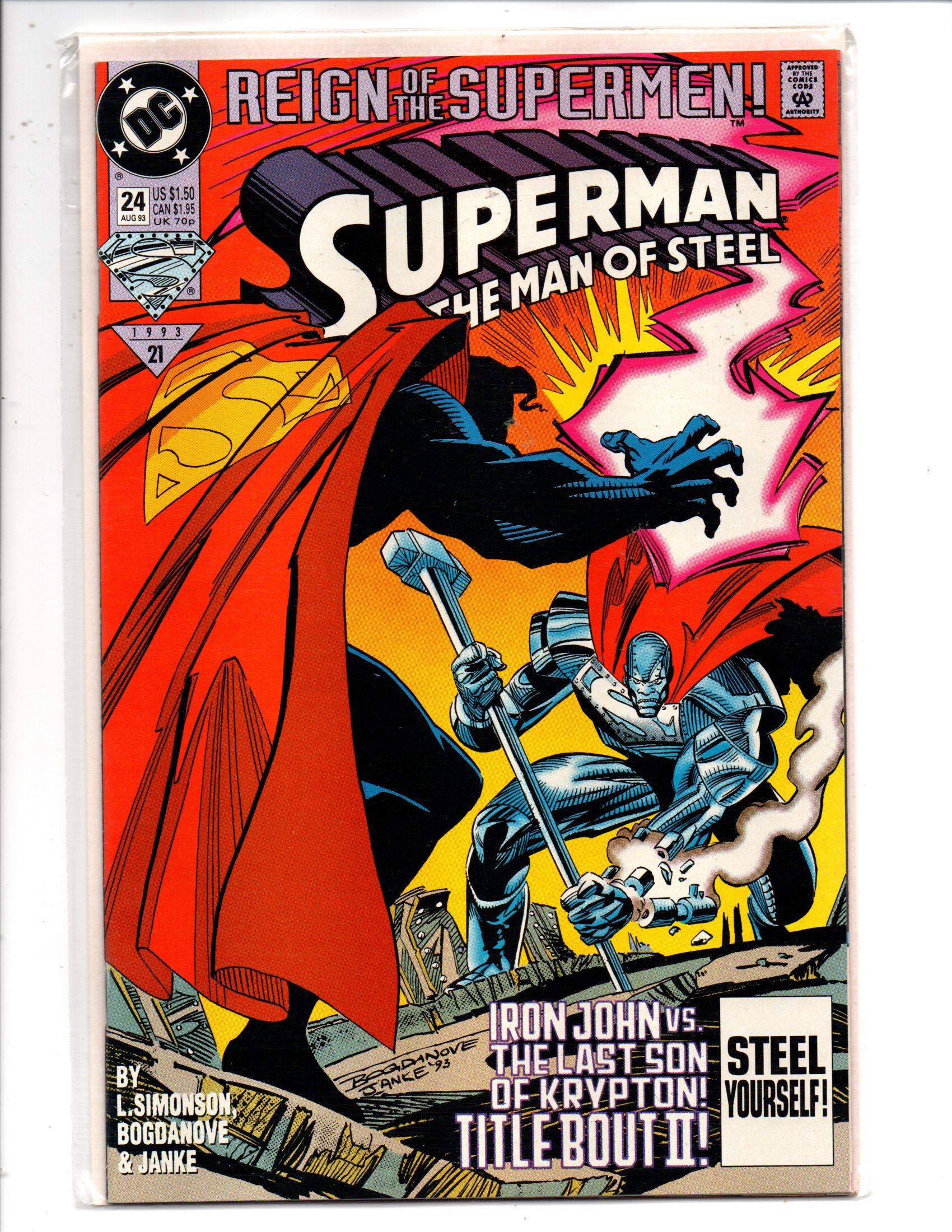 Dc Comics Superman Man Of Steel 24 Superman Vs Steel Round 2 Comic