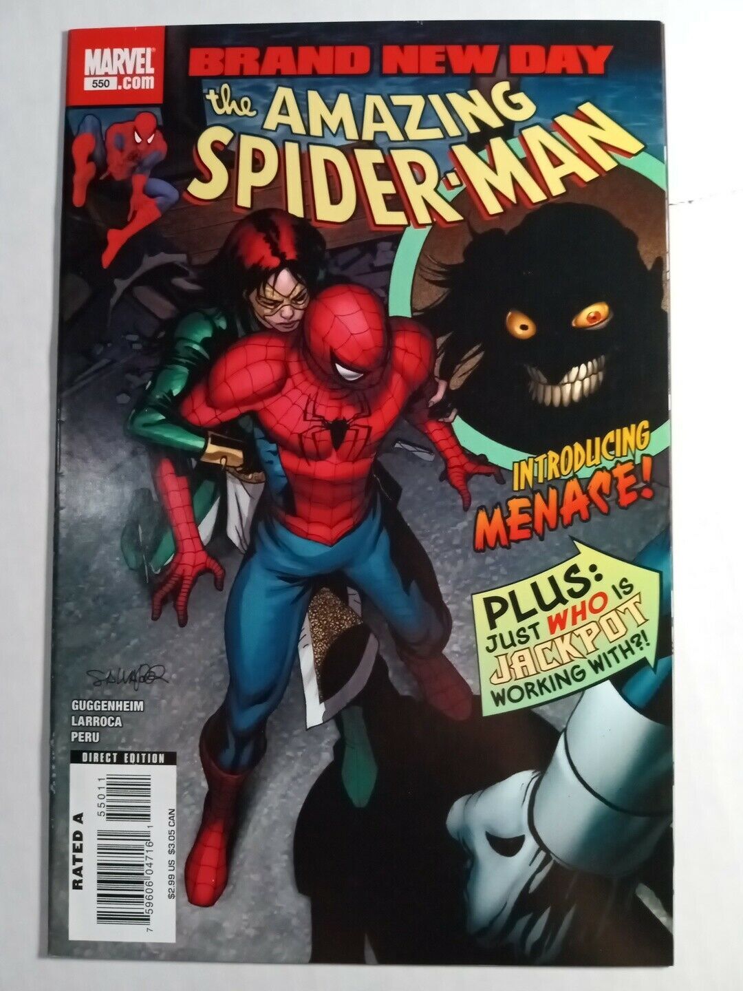 Amazing Spider-Man #550 1st Full App of Menace NM- Marvel Comics C24A ...