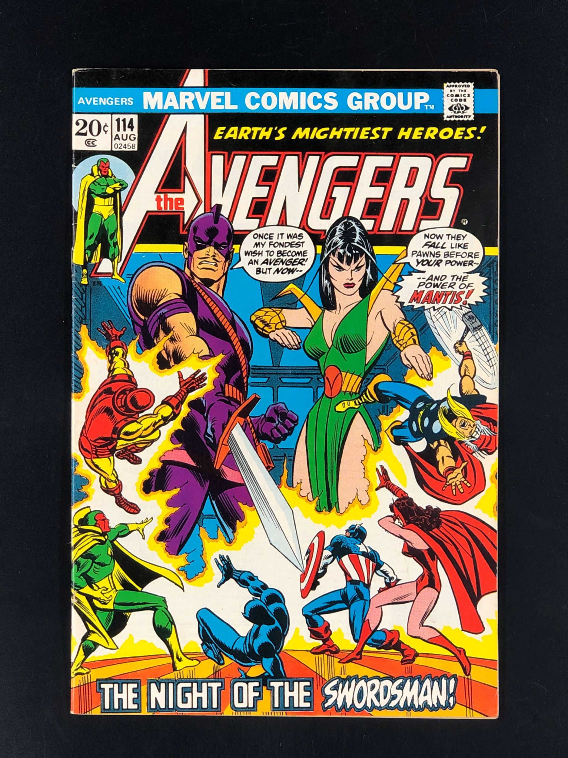 The Avengers #114 (1973) FN+ 1st Cover Appearance of Mantis | Comic ...