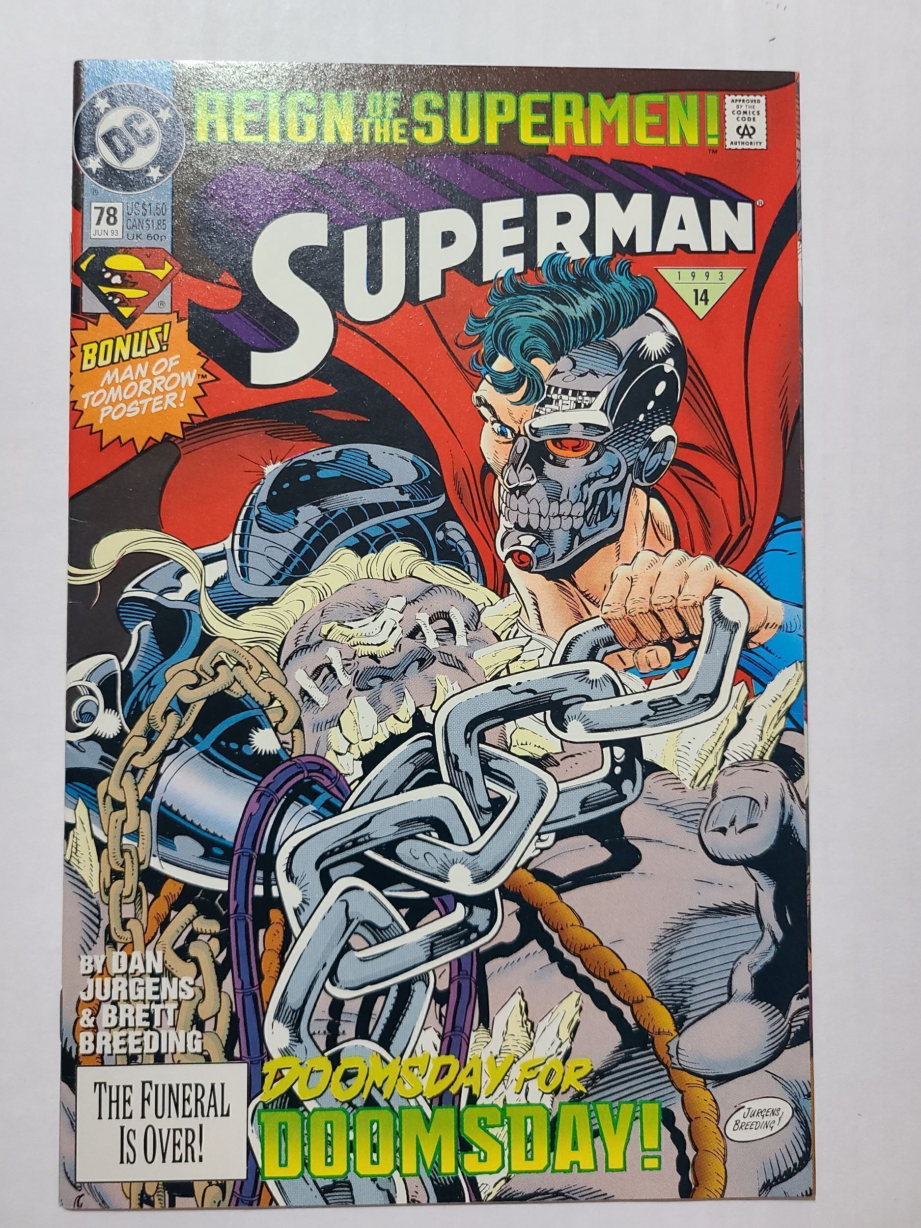 Superman #78 (1993) KEY 1st Solo Story Featuring Cyborg Superman ...