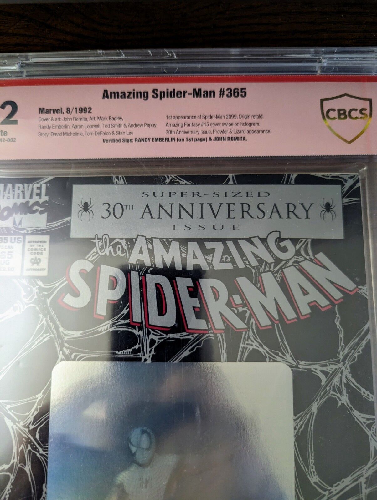 Amazing Spider-Man #365 CBCS 9.2 2X signed by John Romita + Emberlin ...