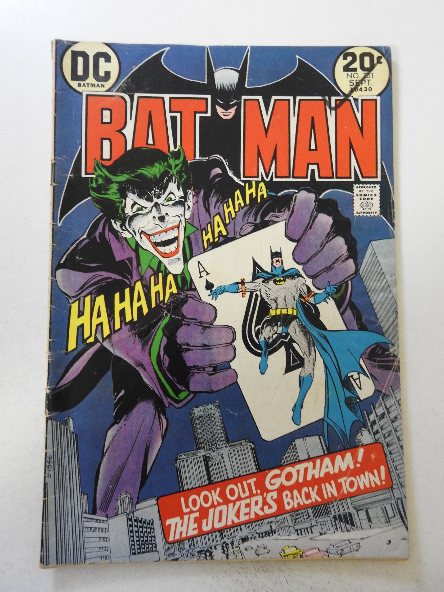 Batman #251 (1973) VG- Condition moisture stain, ink fc, 1/2 in tear bc ...