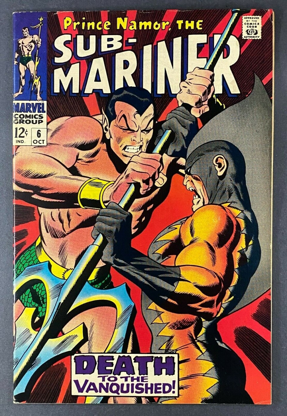 Sub-Mariner (1968) #6 FN (6.0) Tiger Shark Battle John Buscema Cover ...