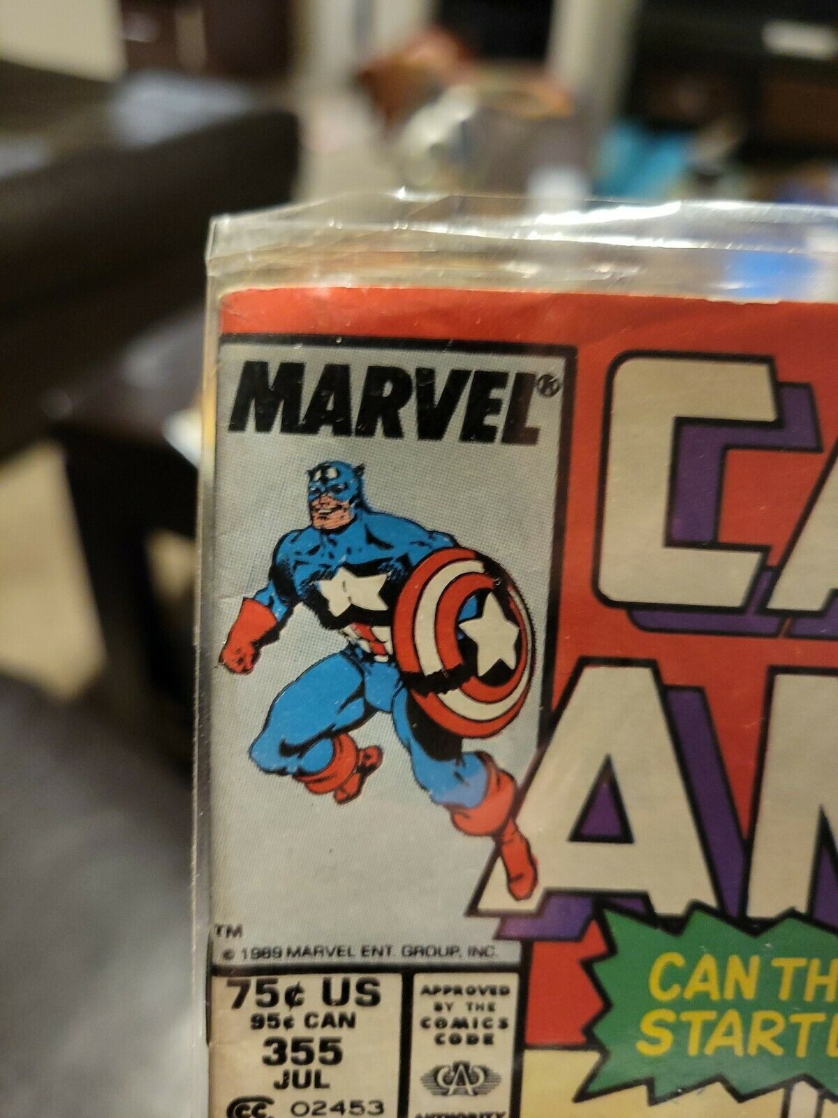 Captain America #355 NEWSSTAND Battlestar Meets Falcon FATWS 1989 VF ...