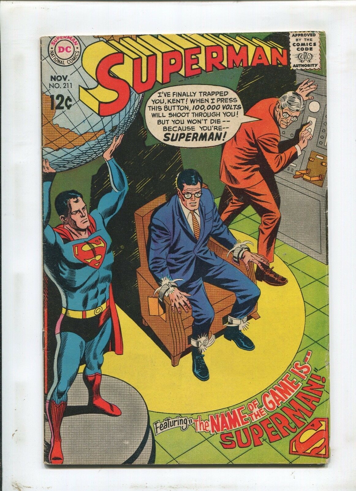Superman #211 (FN/VF) the Name of the Game IS Superman! | Comic Books - Silver Age, DC Comics ...