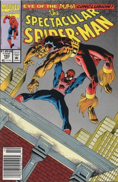 Spectacular Spider-Man, The #193 (Newsstand) VF ; Marvel | Puma J.M ...