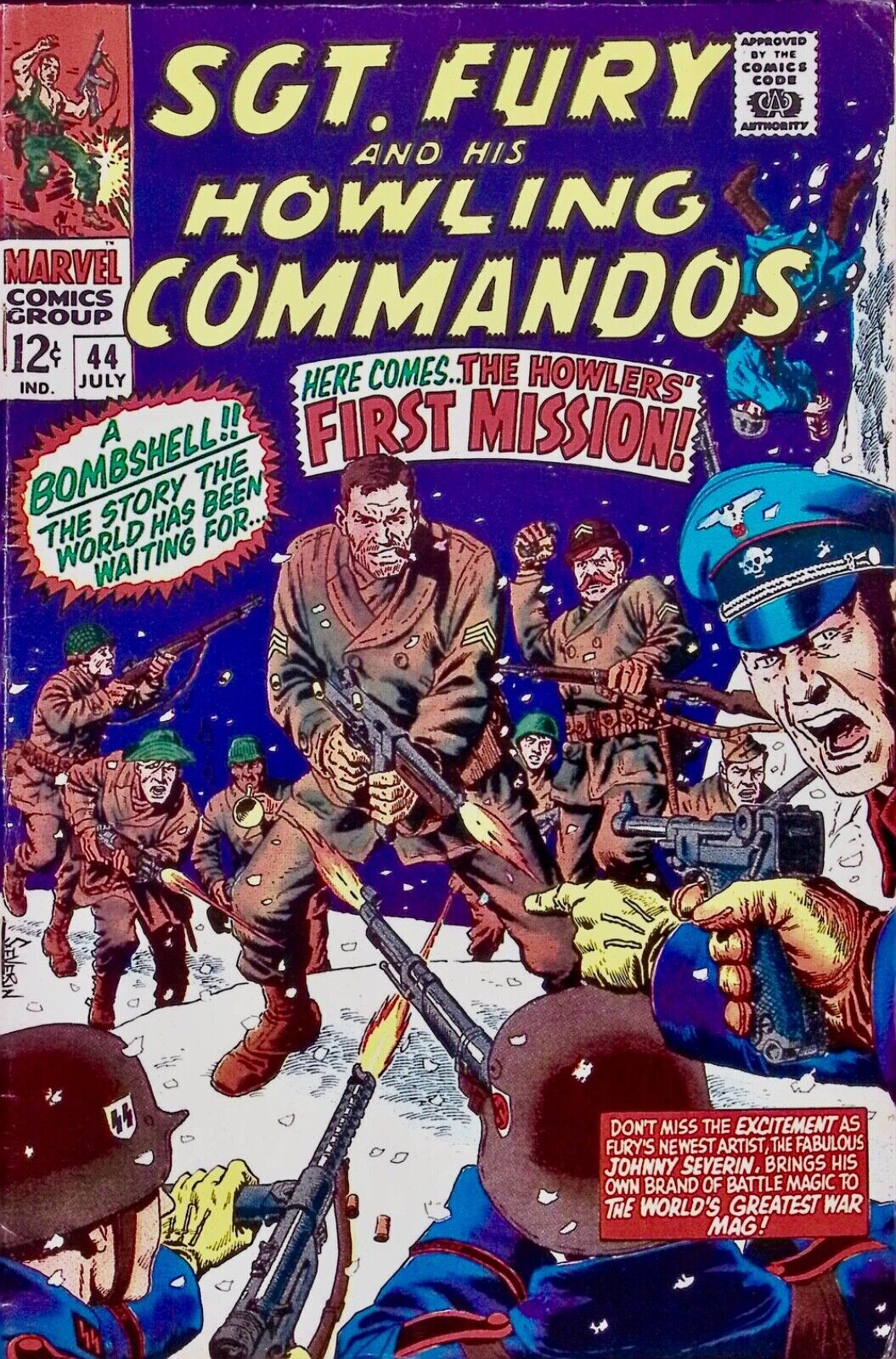 SGT FURY & HIS HOWLING COMMANDOS Comic 44 — First Mission — 1967 Marvel ...