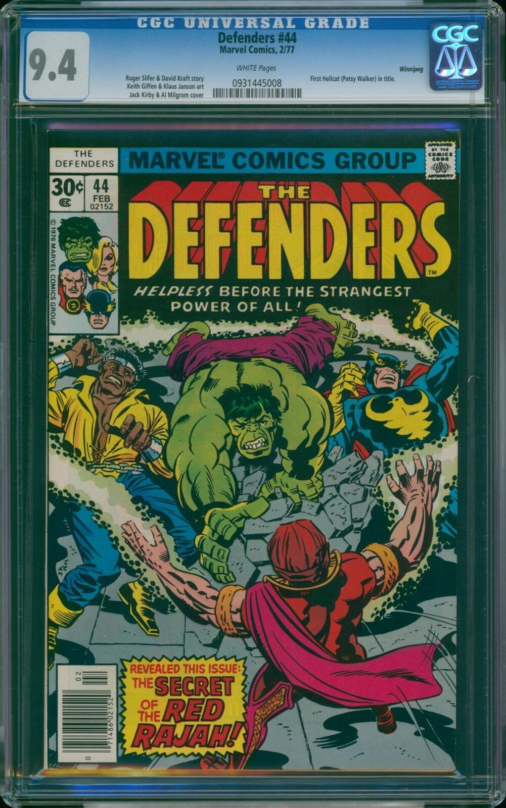 Defenders #44 (Marvel, 1977) CGC 9.4 - KEY | Comic Books - Bronze Age ...
