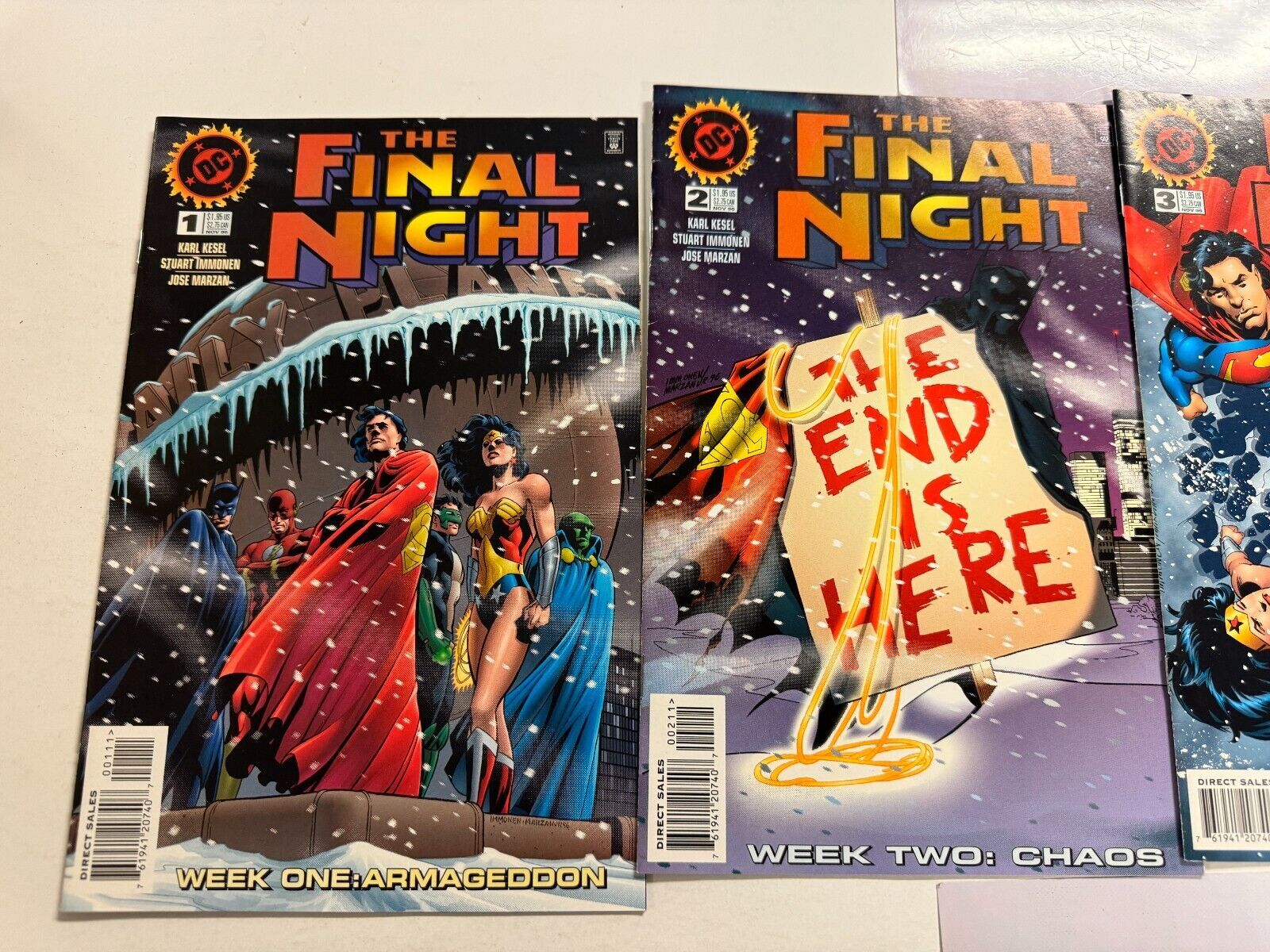 4 The Final Night DC Comic Book # 1 2 3 4 Flash Superman Atom Batman 81 ...