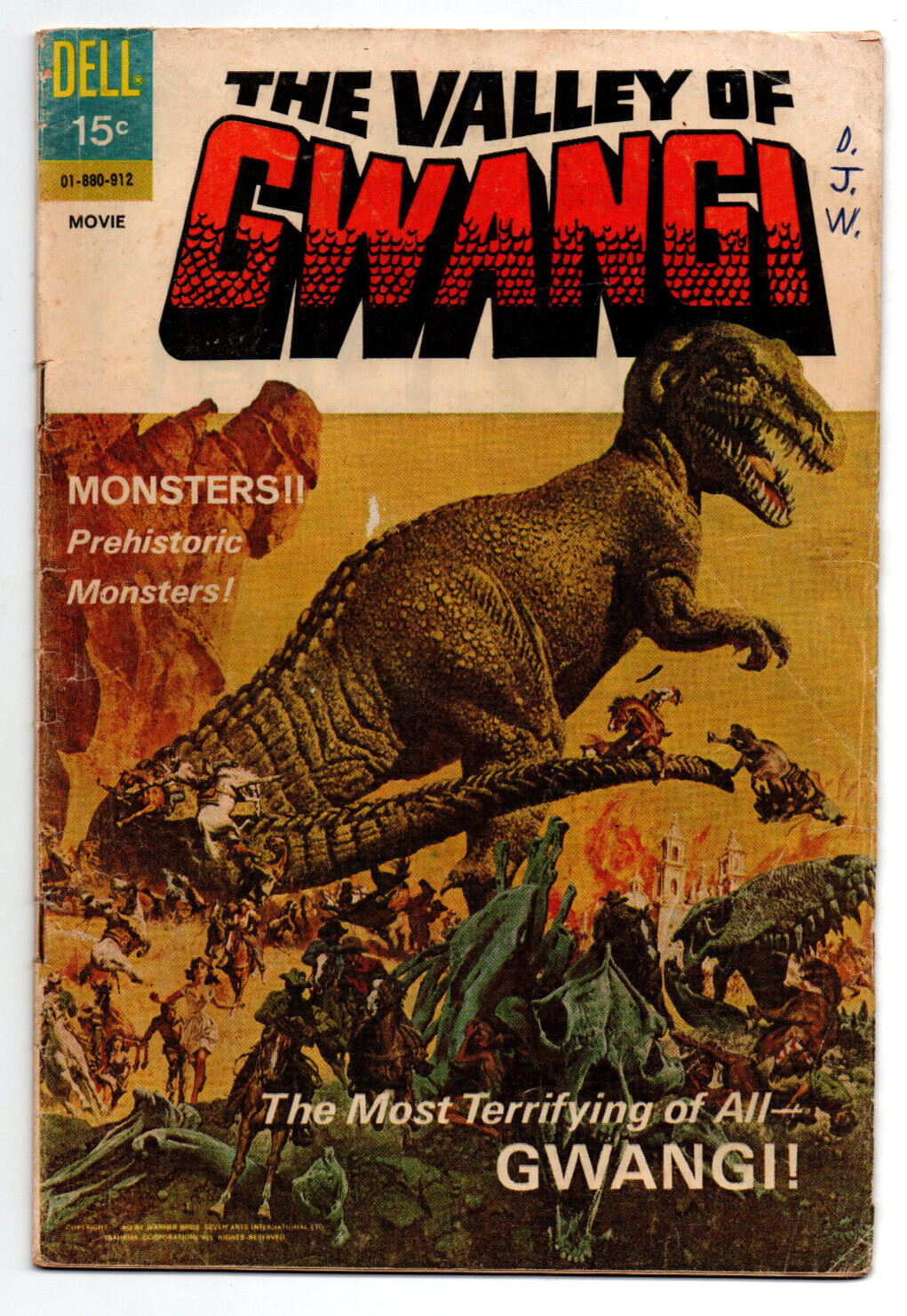 The Valley of Gwangi #1 - Movie Comic - Dinosaur - Dell - 1969 - GD/VG ...