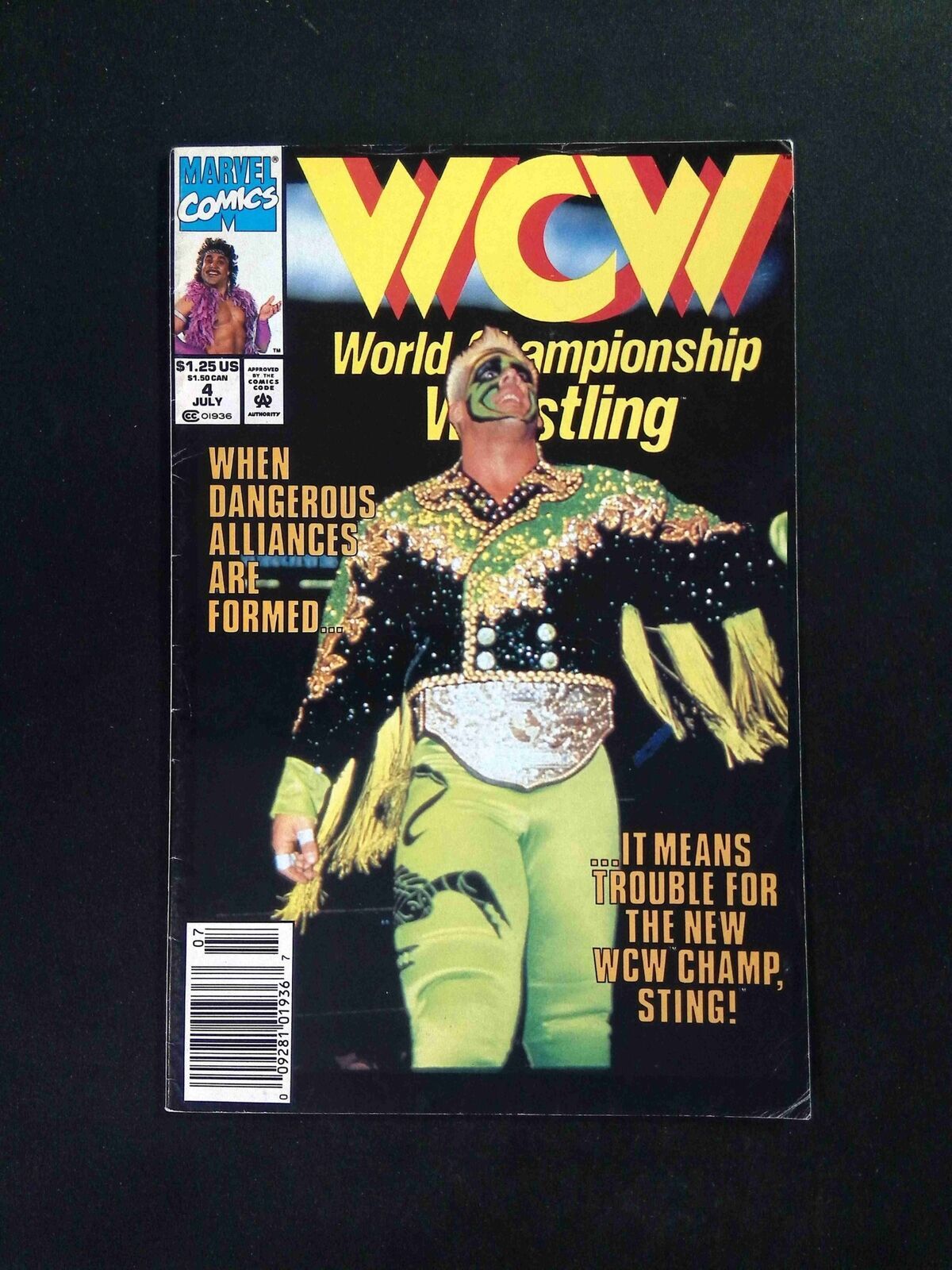 WCW World Championship Wrestling #4 Marvel Comics 1992 VG/FN Newsstand ...
