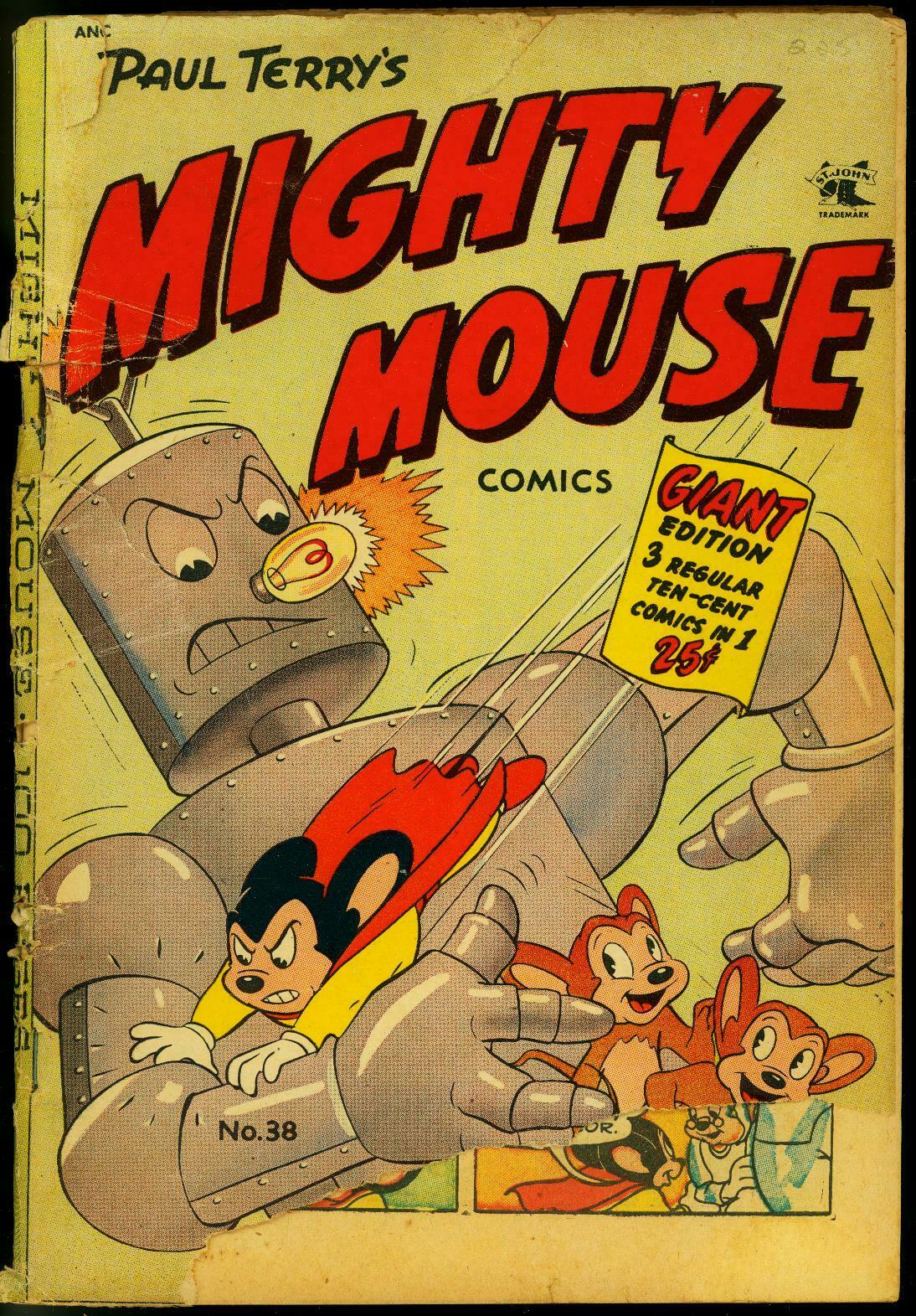 Mighty Mouse #38 1953- St John Golden Age- 100 page giant FAIR | Comic ...