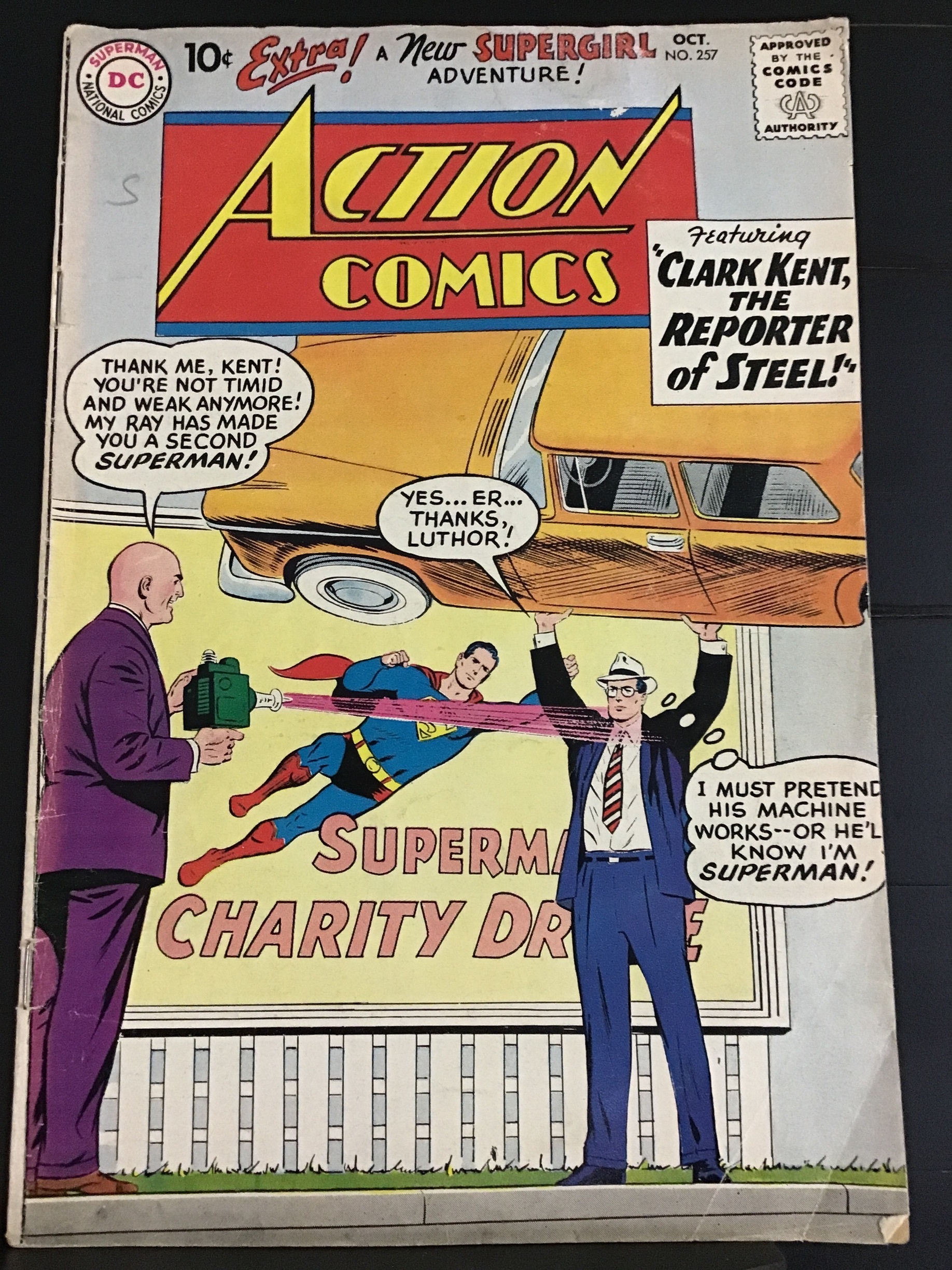 Action Comics #257 (1959) Clark Kent The Reporter Of Steel! | Comic ...