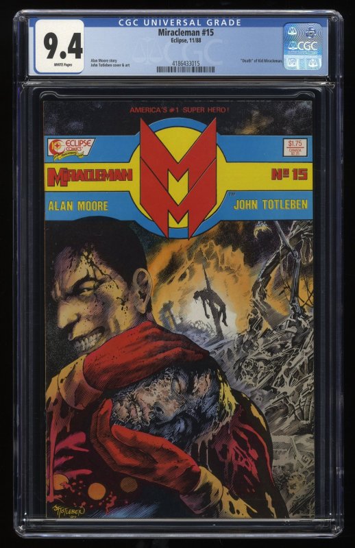 MiracleMan #15 CGC NM 9.4 Chapter Five Nemesis! John Totleben Cover Art ...