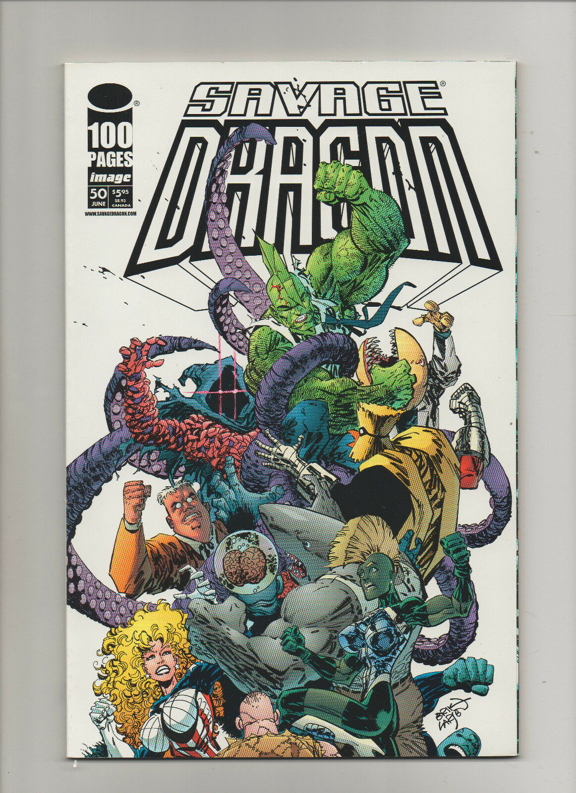 Savage Dragon #50 - 100 Page Giant! Todd McFarlane Pin Ups - (Grade 9.2 ...