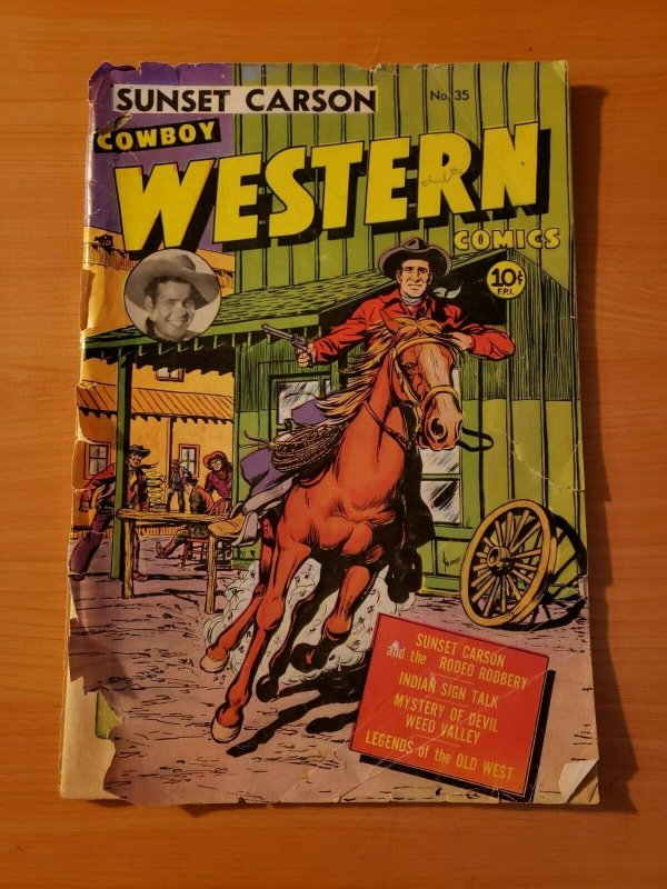 Sunset Carson Cowboy Western Comics #35 ~ GOOD GD ~ 1951 Charlton ...
