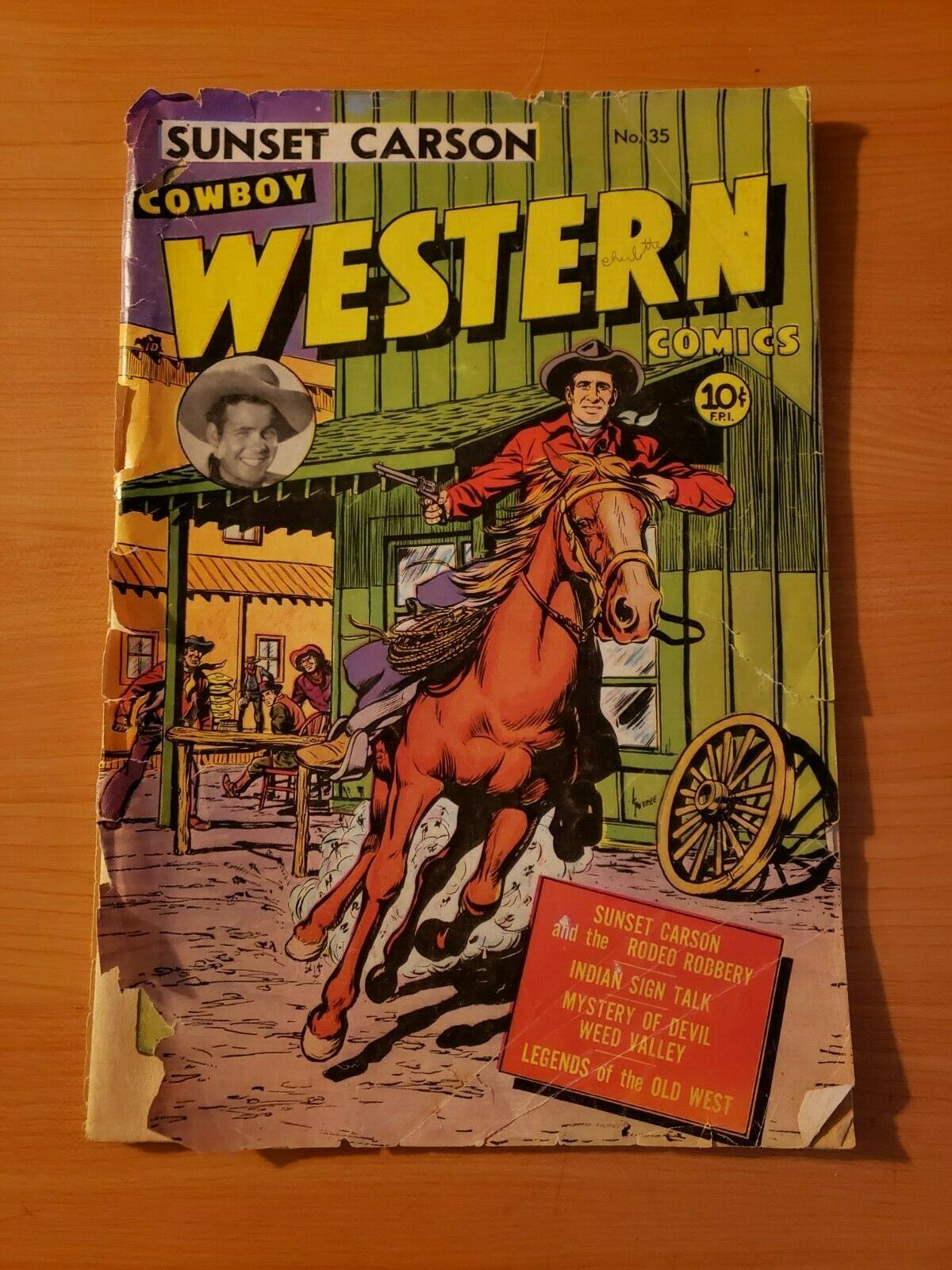 Sunset Carson Cowboy Western Comics #35 ~ GOOD GD ~ 1951 Charlton ...