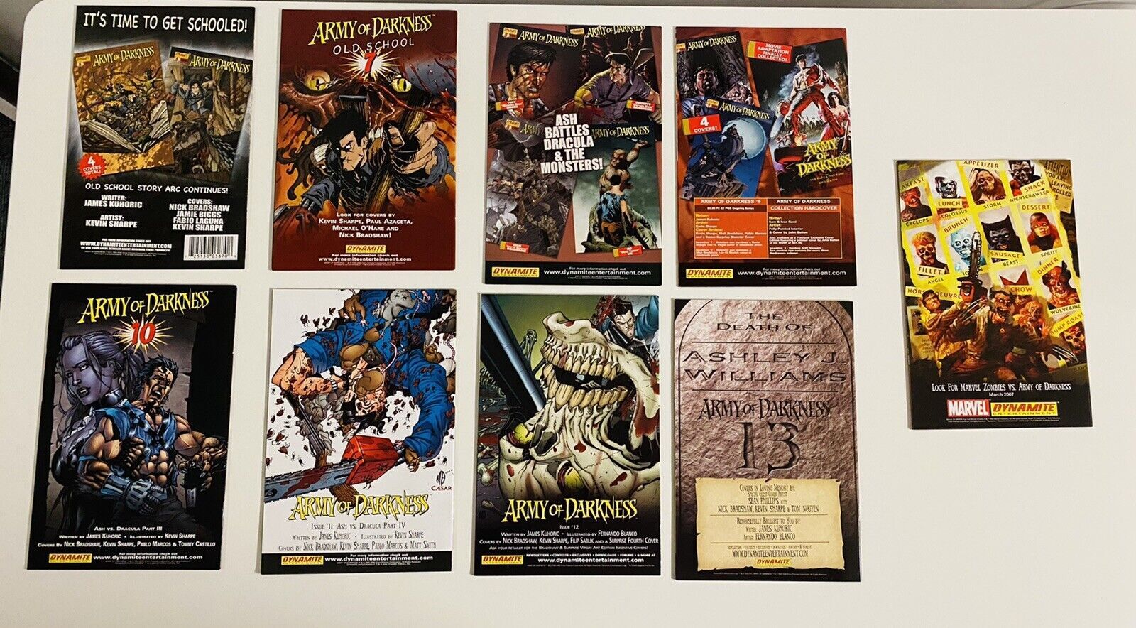 Lot x 9 Army Of Darkness #5-13 VARIANTS Dynamite Comic Horror 2006 ...