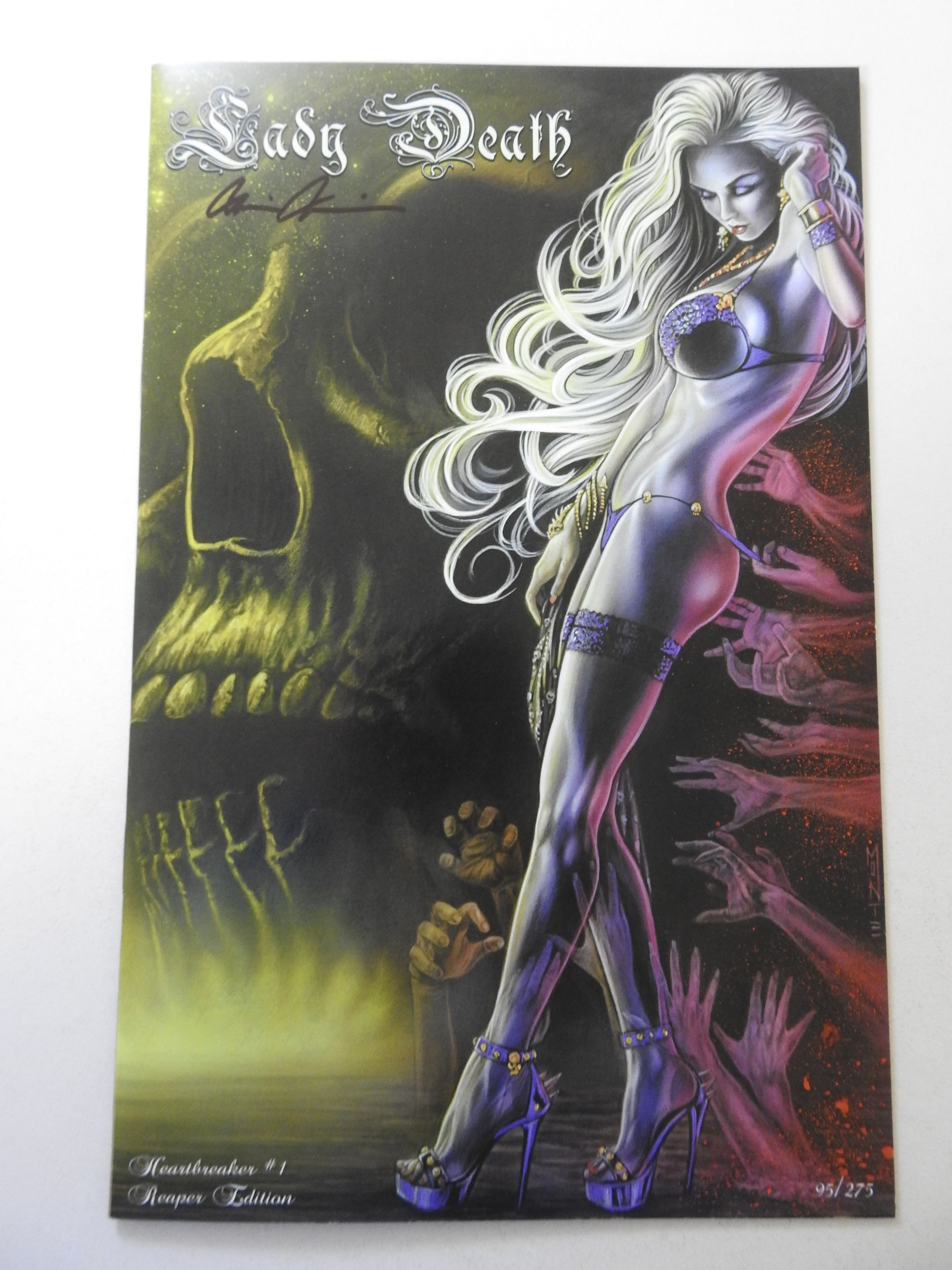 Lady Death Heartbreaker #1 Reaper Edition NM Condition! Signed W/ COA ...
