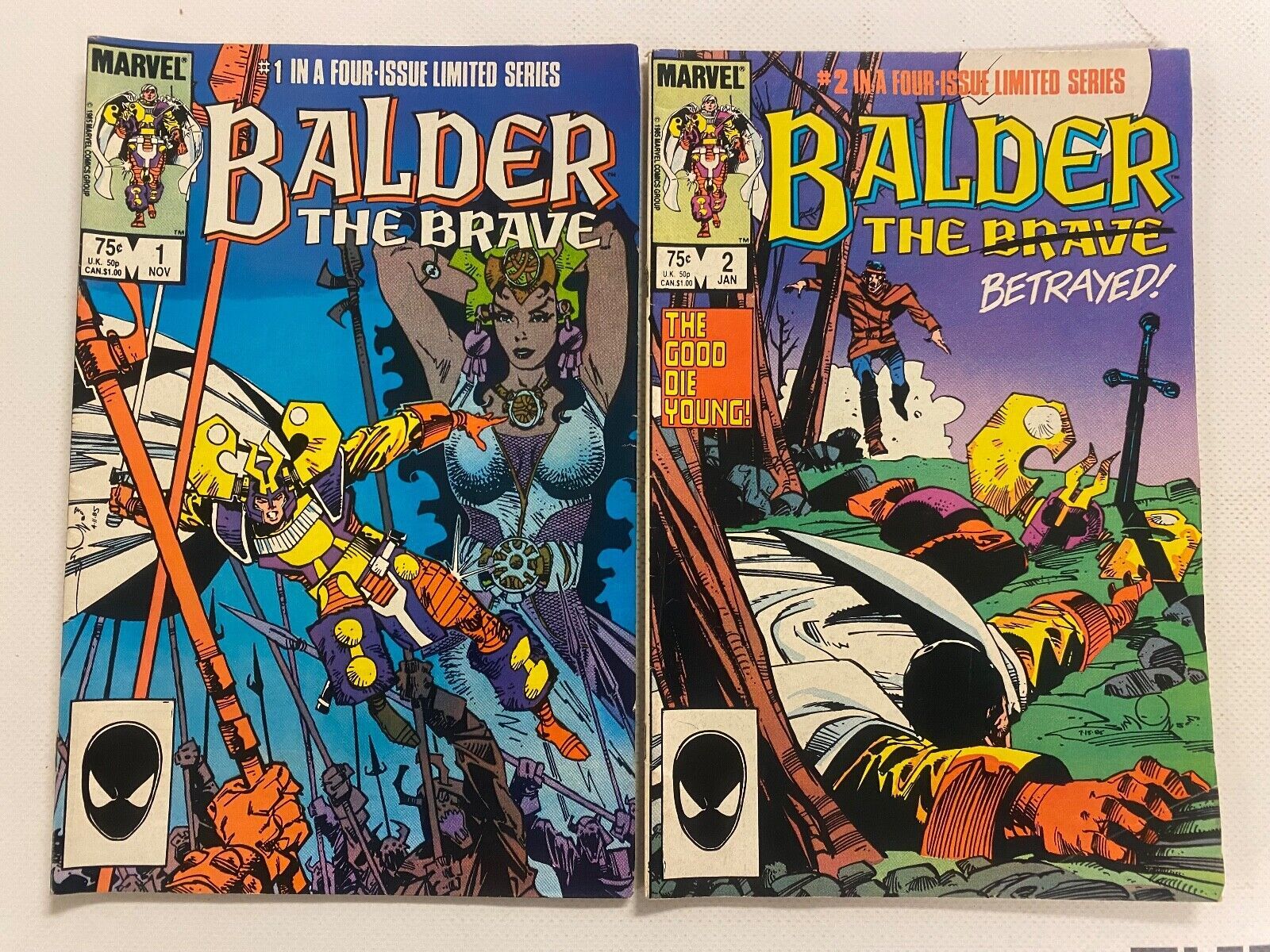 4 Balder the Brave Marvel Comics Complete LTD Series #1 2 3 4 63 KM1 | Comic Books - Modern Age ...