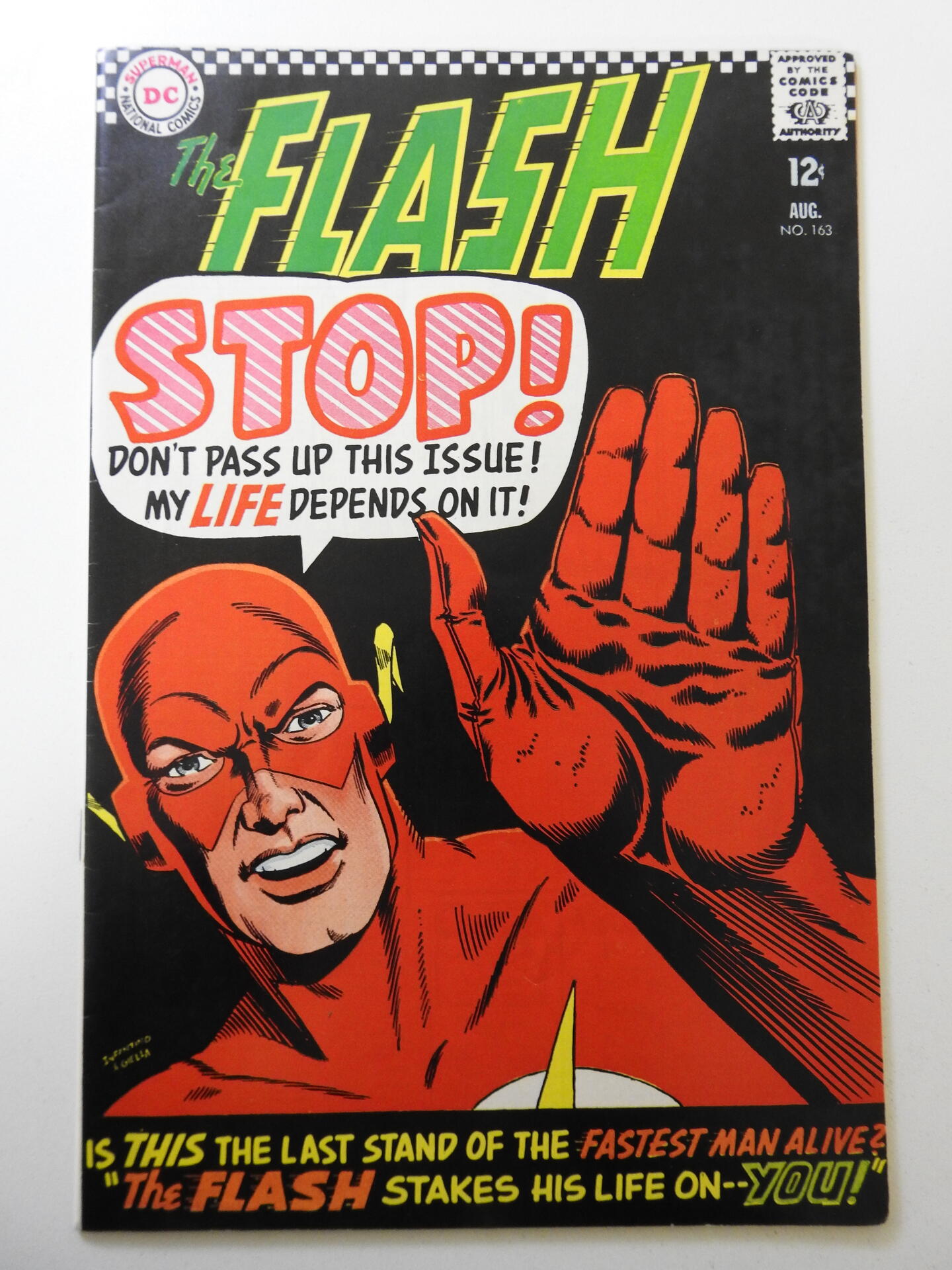 The Flash #163 (1966) Double Cover VG+,VG+! Centerfold detached bottom ...