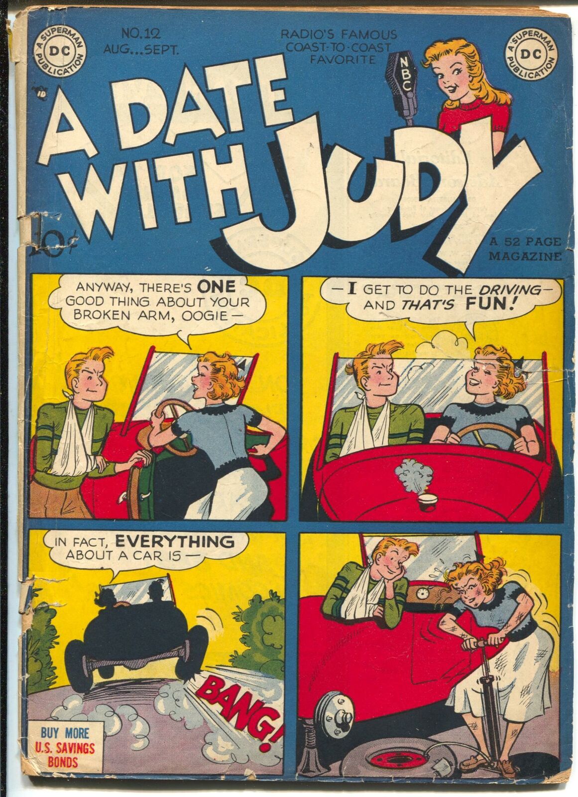 A Date With Judy #12 1949-teen humor-GGA-hot rod cover-G | Comic Books ...