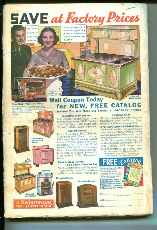 TEN Detective Aces 11/1936-Moon Man-Bondage-Pulp Crime-Mystery-Fr ...